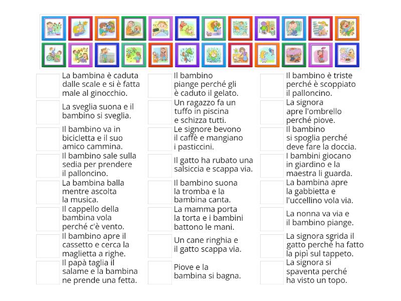 Frasi complesse - viola - Match up