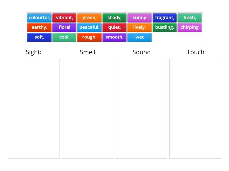 ED E3 Describing a Green Space (senses) - Categorize