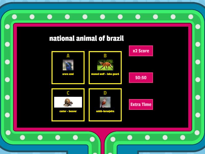 national animal of brazil - Concurso de preguntas