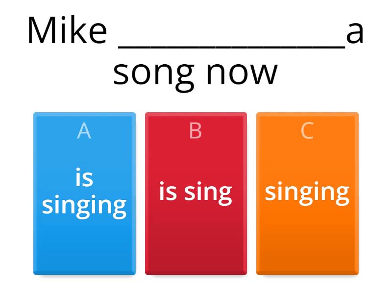 present continuous: choose the correct answer - Quiz