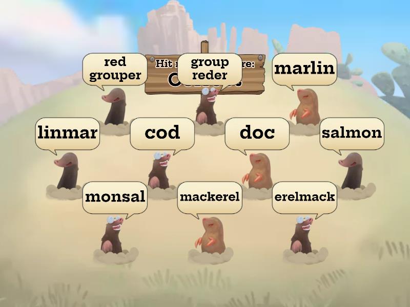 Week 4 Day 4 Vocab Game - Whack-a-mole