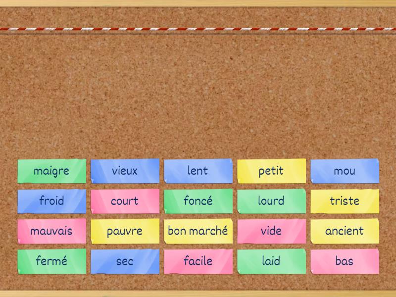 Les contraires 1_4 - Find the match