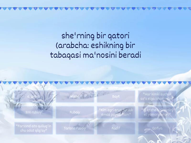 Navoiy ruboiylari - Найди пару