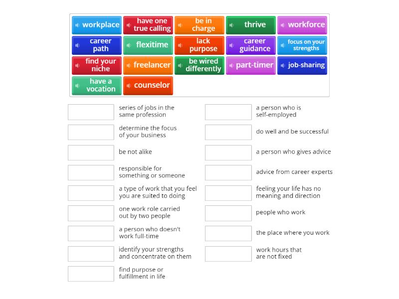 Focus 4 (5E Job collocations) - Match up