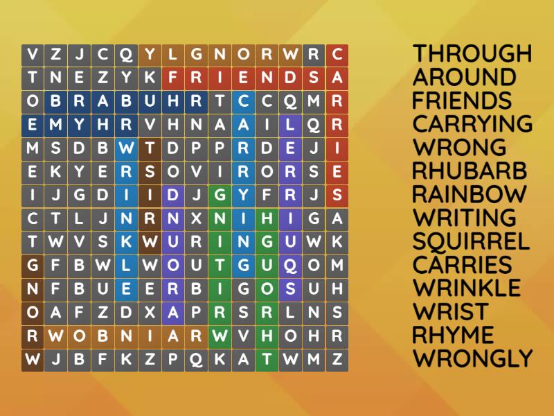 wr sound OG - Wordsearch