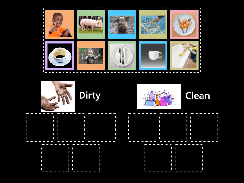 Clean vs. Dirty - Adjectives - Group sort