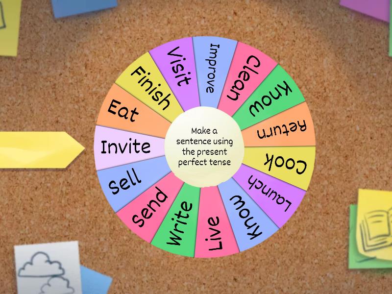 Make a sentence using the present perfect tense - Spin the wheel