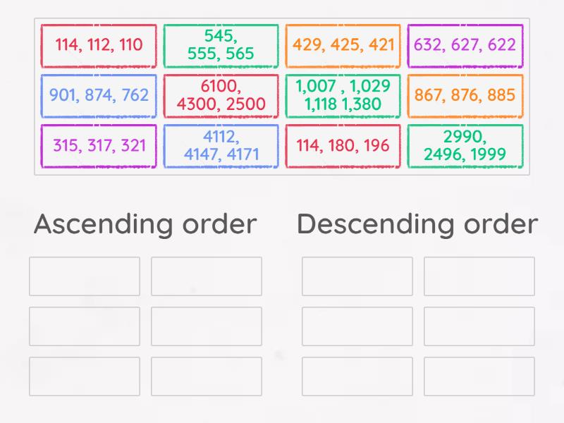 Ascending and Descending order - Group sort