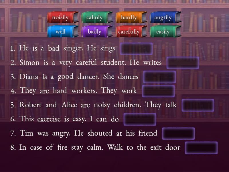 AS 4 U6 adverbs of manners - Missing word