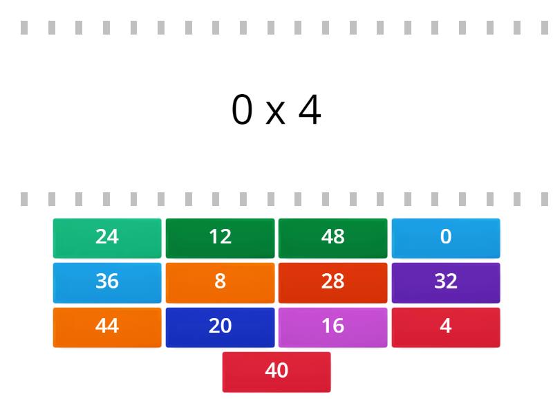 4x Table Elimination Game Find The Match