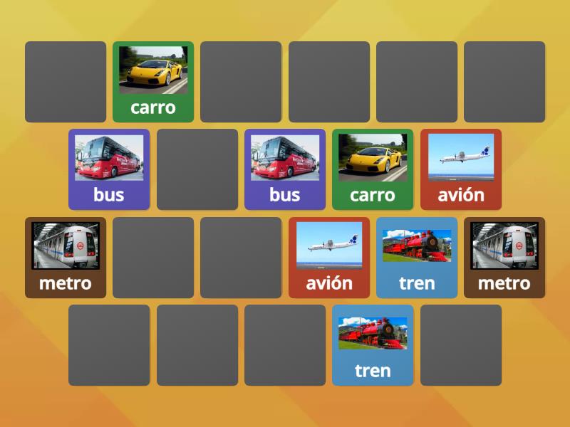 Medios de Transporte - Matching pairs