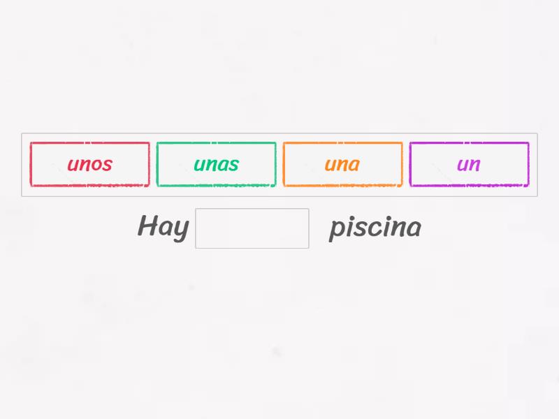 Practice articles with 'hay' - Complete the sentence