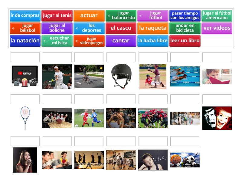 Los deportes y los pasatiempos - Match up