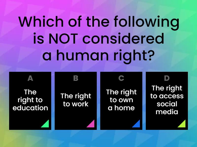 HUMAN RIGHTS - Quiz