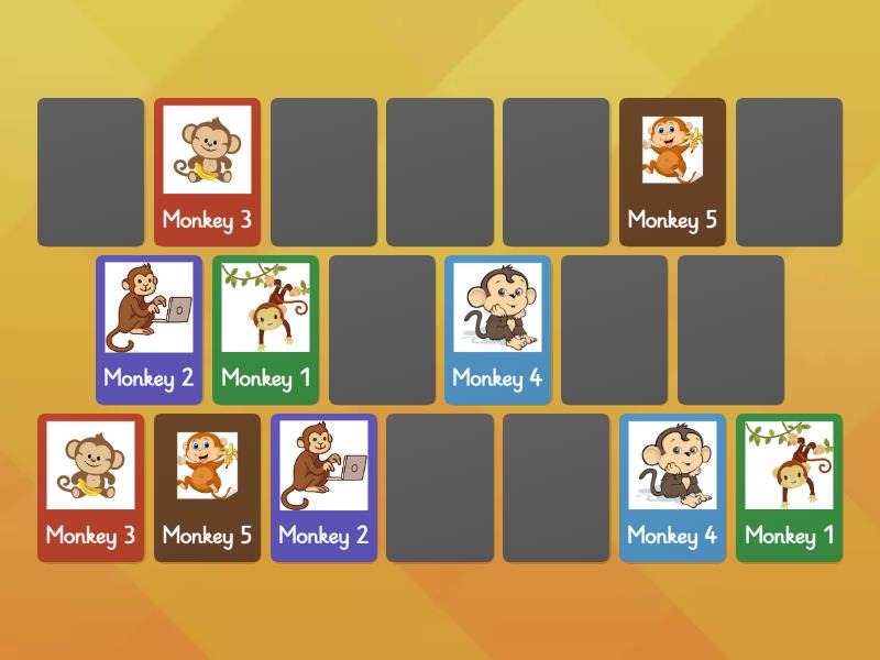 Monkey Matching - Matching pairs