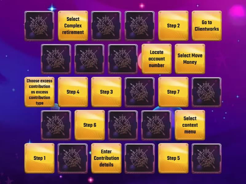 HOW TO PROCESS EXCESS CONTRIBUTIONS (Group 1) - Matching pairs