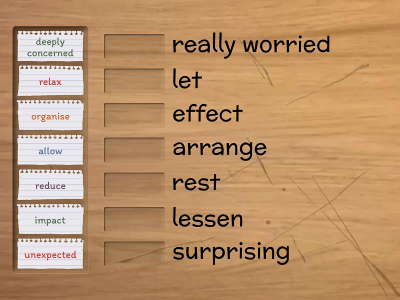 Synonyms - Match up