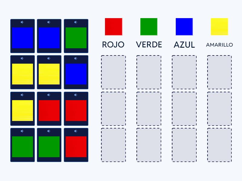 CLASIFICA LOS COLORES - Ordenar por grupo