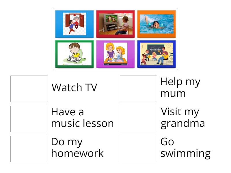 Lesson 6 for grade 1 - Match up