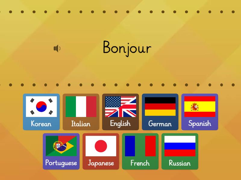 "Hello" Around the World (Guess the Language) - Find the match