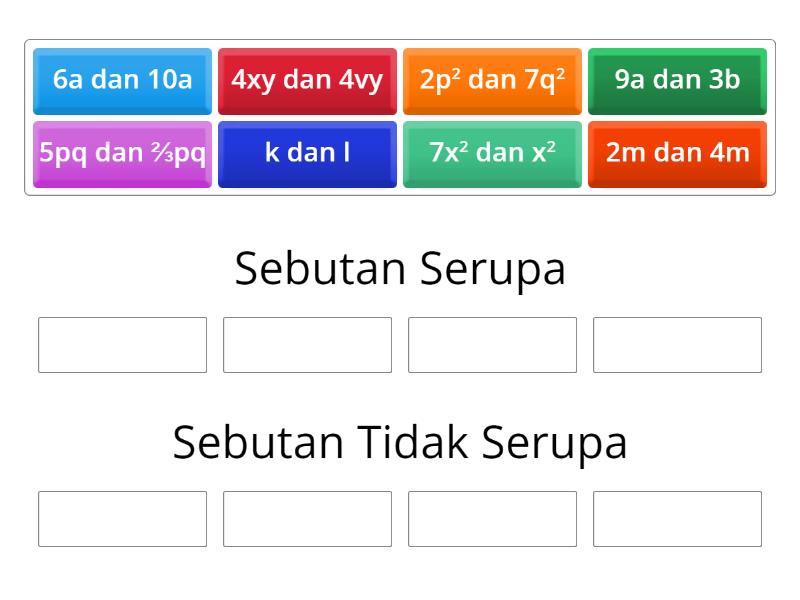 Jenis Sebutan - Group sort