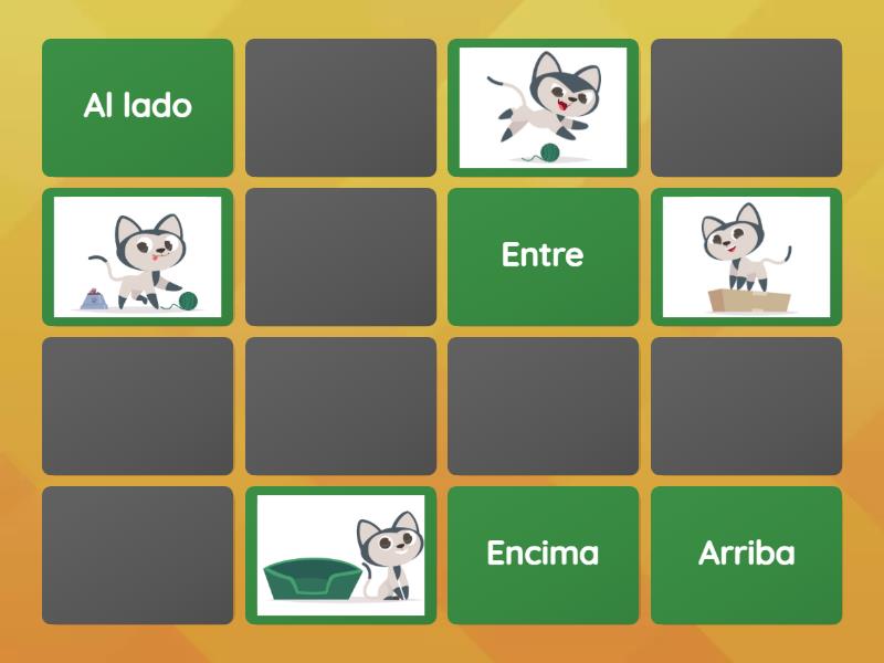 Preposiciones de lugar - Matching pairs