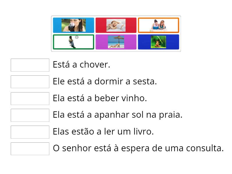 Estar a + infinitivo do verbo (ações que decorrem no momento) A1 ...