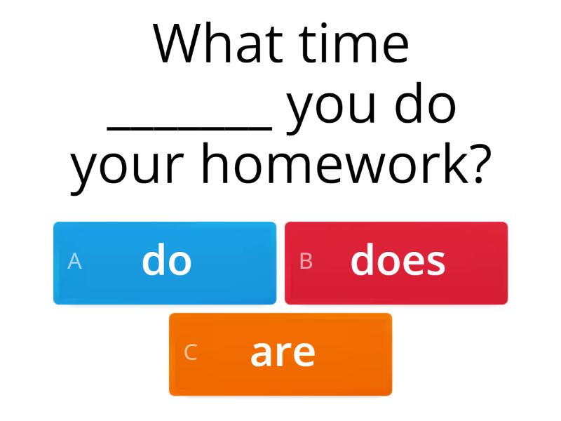 Do/Does - Cuestionario