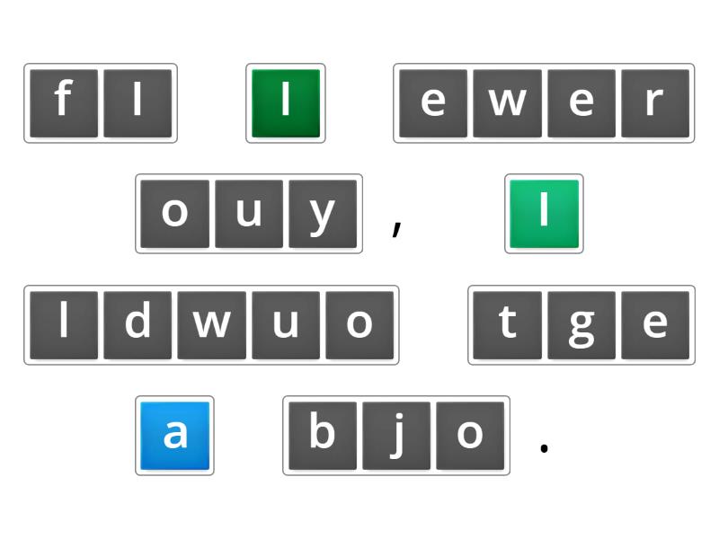 Put in order the words I04: present unreal conditionals - Anagrama