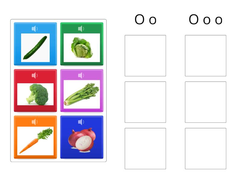 Vegetable Syllable Sort - Group sort