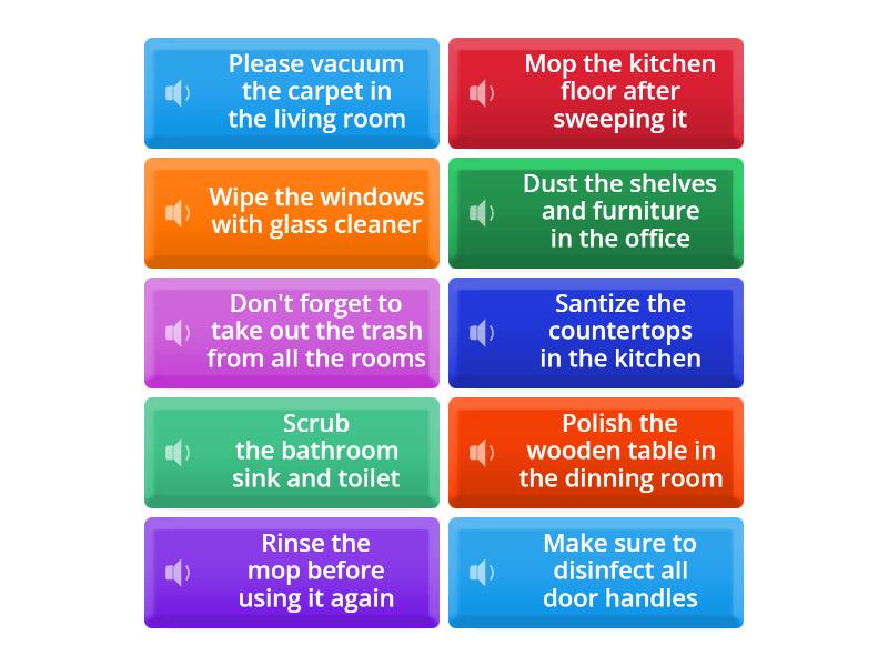 Cleaning instructions 1 - Flip tiles