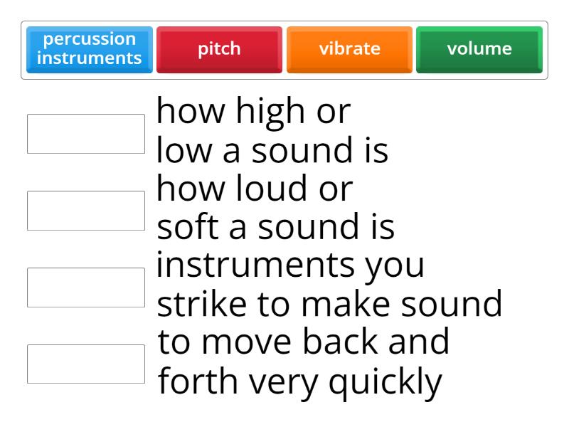 Sound Vocabulary - Match up