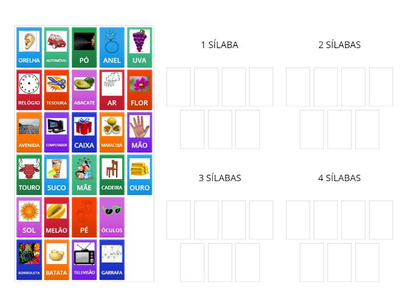 QUANTAS SÍLABAS? - Group sort