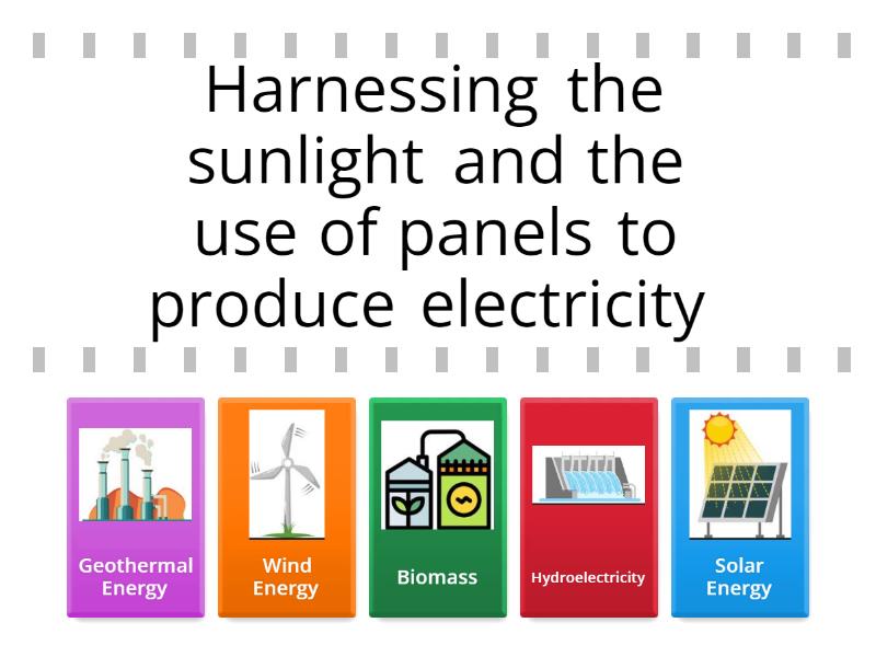 - Alternative Energy Resources - Find the match