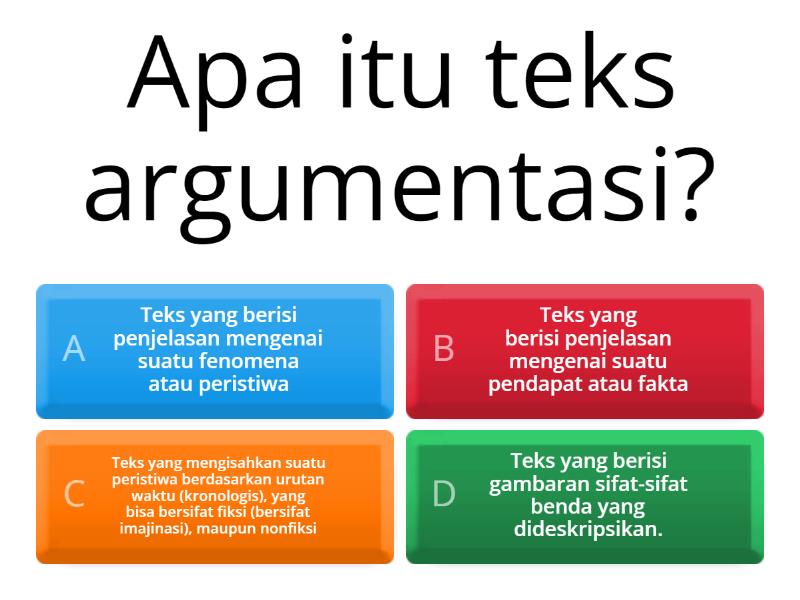 TEKS ARGUMENTASI - Cuestionario