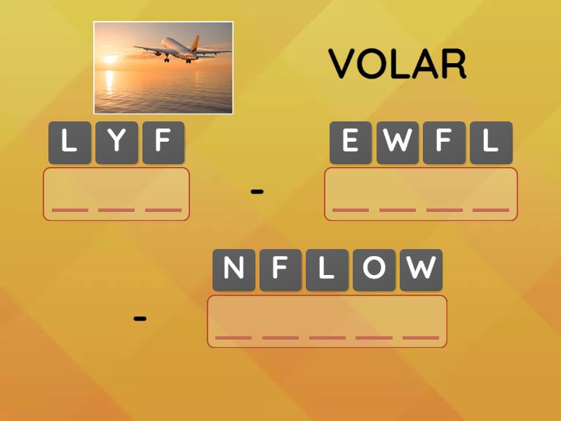 Irregular verbs - order the letters - Anagram