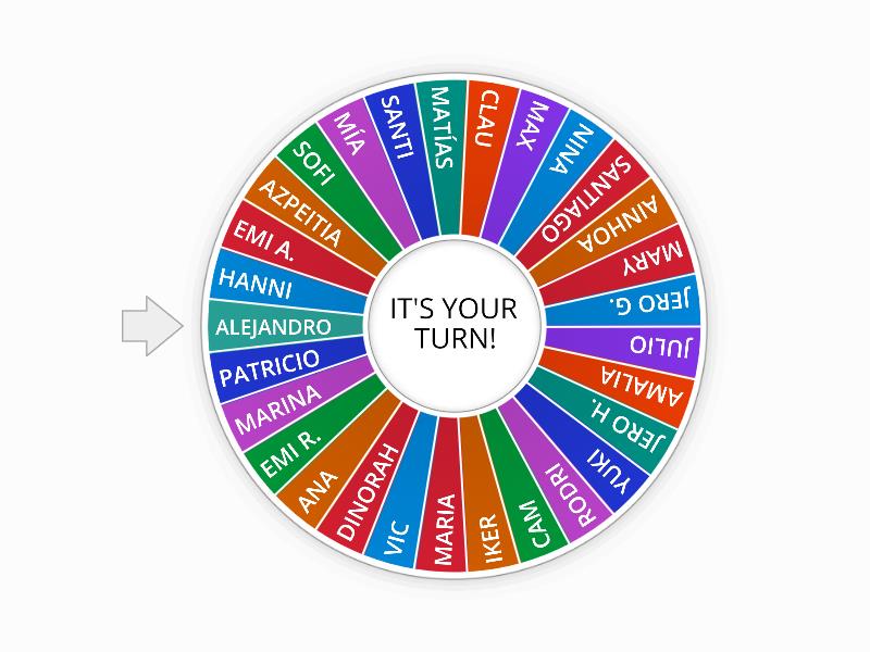 TURN TAKING 2D - Spin the wheel