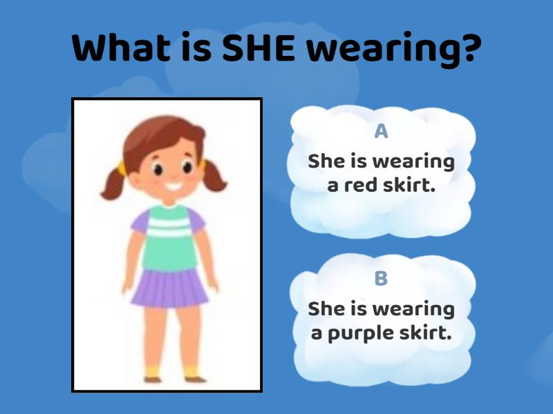 What is HE/SHE wearing? - Quiz