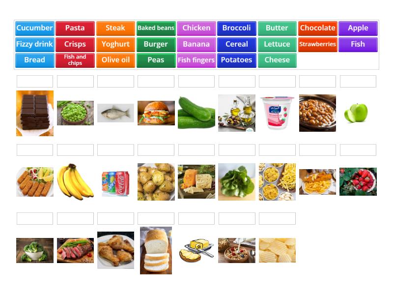 Food Unit 6 - Match up