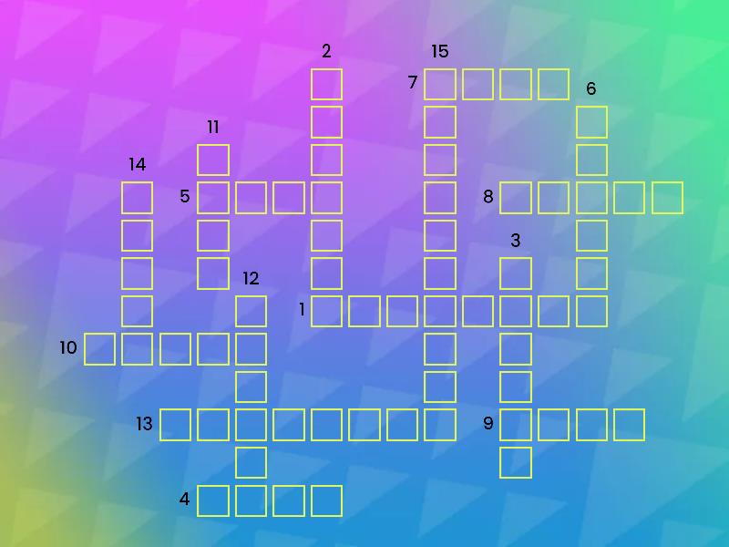 Los colores - Crossword