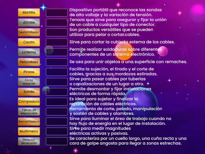 Conectando definiciones - Match up
