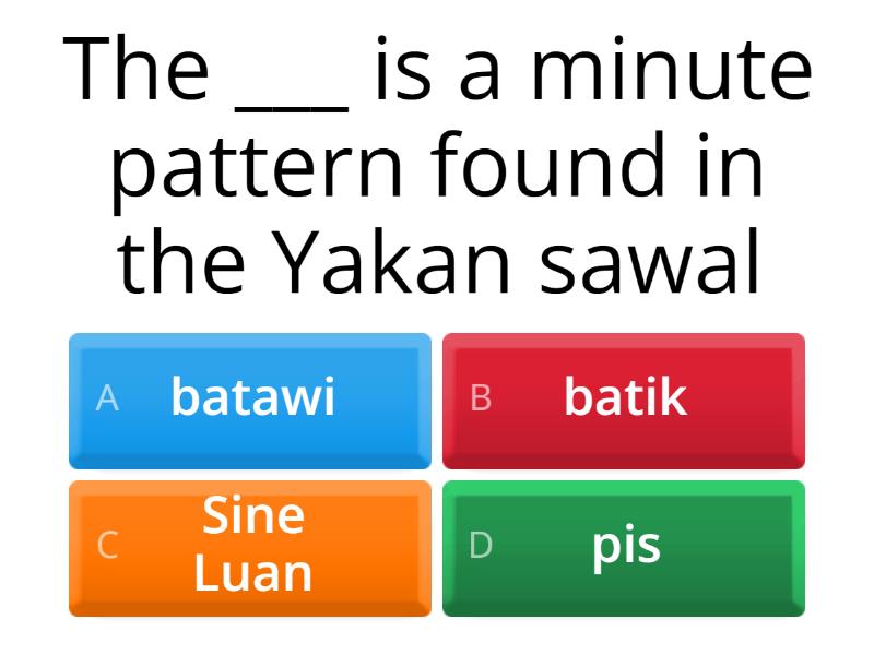 ACCESSORIES & COSTUMES OF THE MINDANAO PEOPLE - Quiz