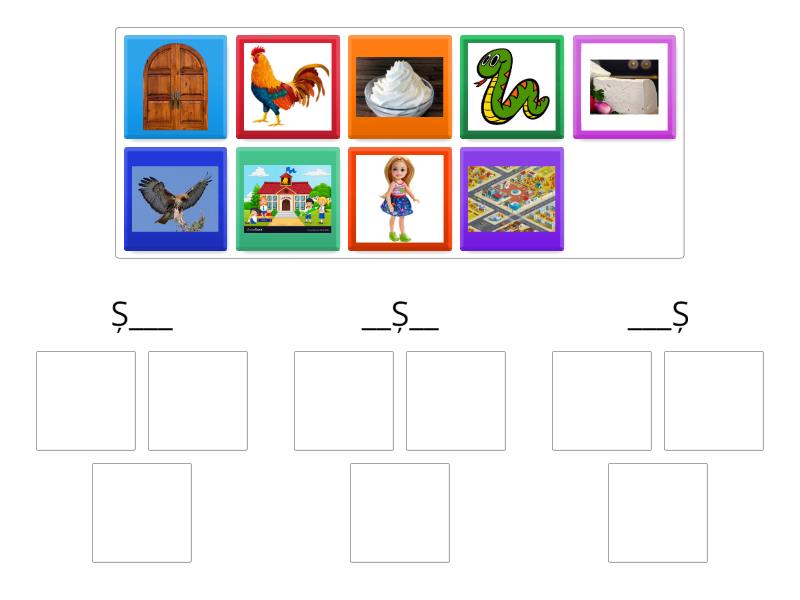 Litera Ș- Poziția sunetului - Group sort