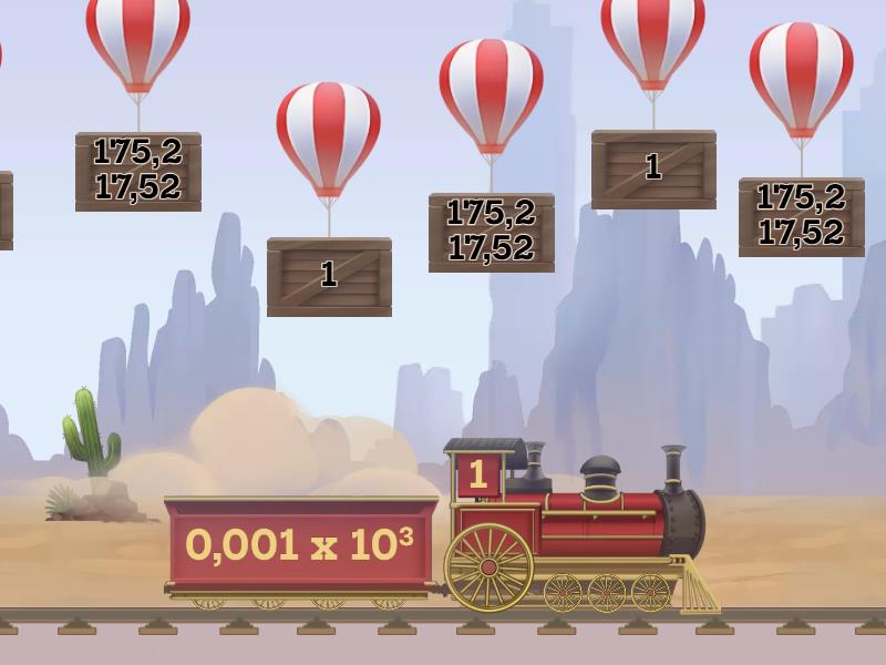 Inmultirea fractiilor zecimale - Balloon pop