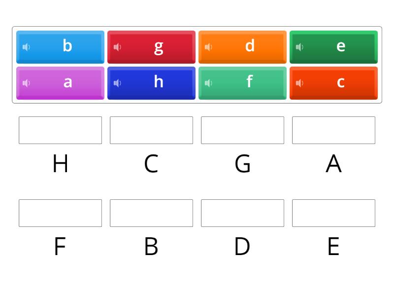 ABCDEFGH語音文字配對-大寫配小寫 - Match up