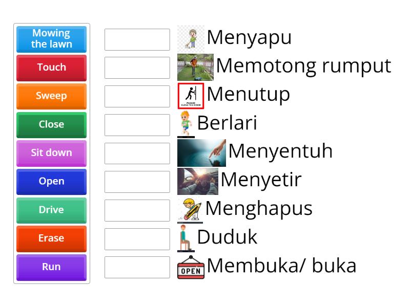 Matching the Vocabulary - Match up