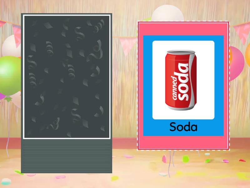 Vocabulary healthy and unhealthy food - Kartu acak