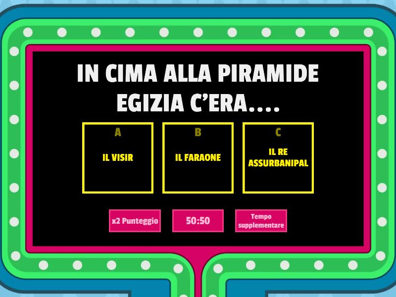 LA SOCIETA' EGIZIA ED IL FARAONE - Gameshow quiz