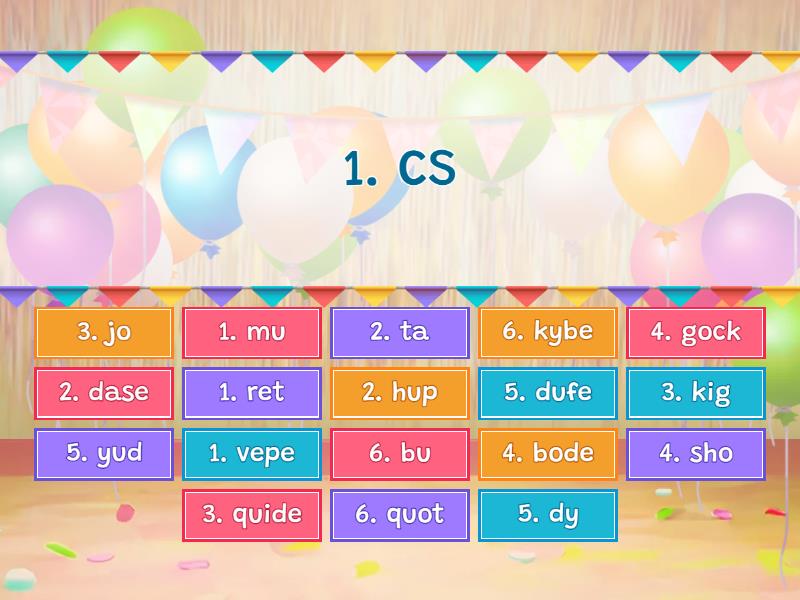 Identify Syllable Types (CS, OS or FE) - Find the match
