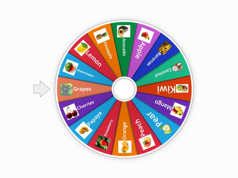 Fruit lottery - Rueda aleatoria